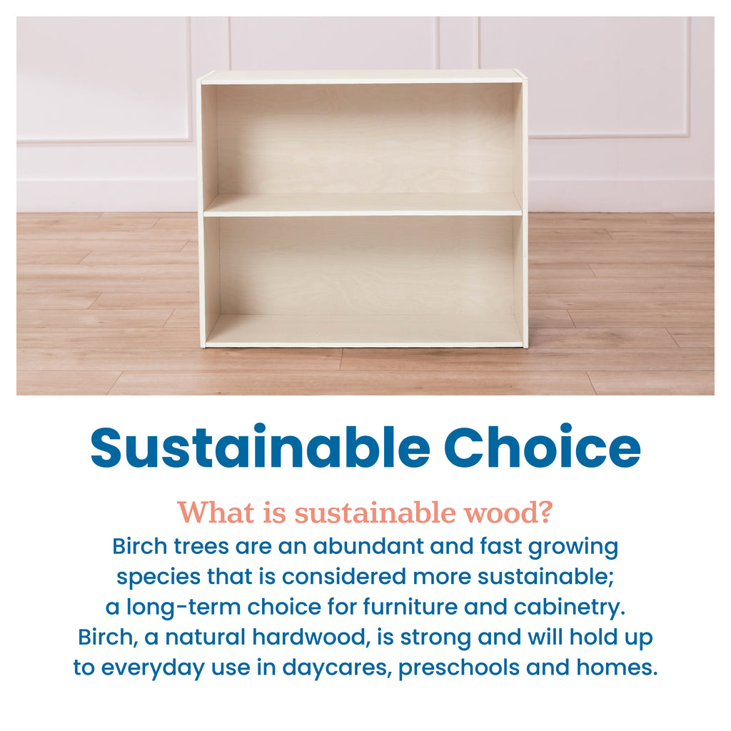 Streamline 2-Shelf Storage Cabinet with Back, 30in High