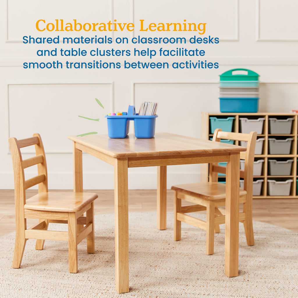 2-Compartment Storage Caddy, Large, Supply Organizer, 6-Pack