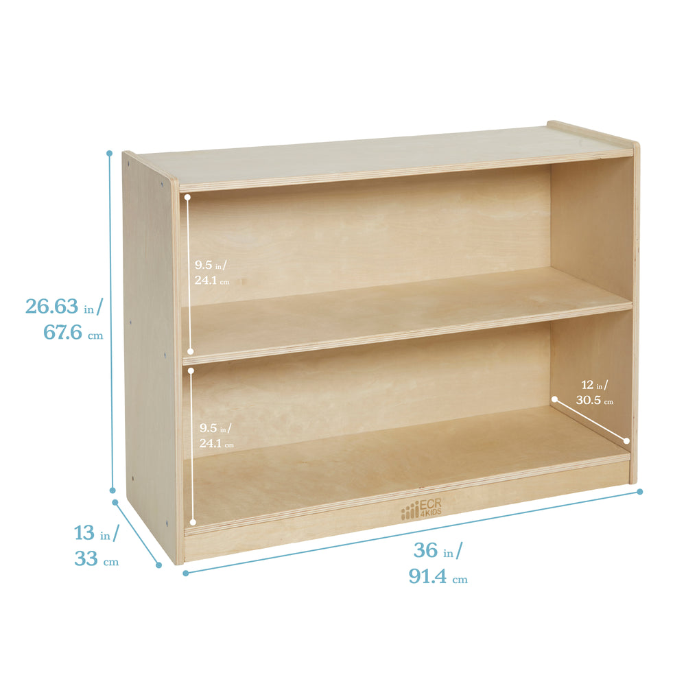 2-Shelf Mobile Single-Sided Storage Cabinet