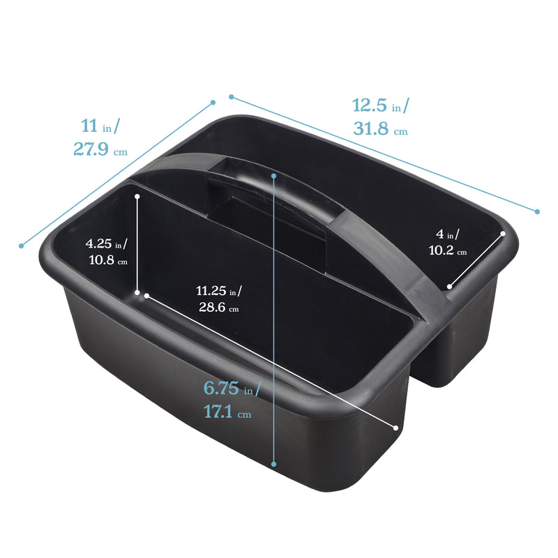 2-Compartment Storage Caddy, Large, Supply Organizer, 6-Pack