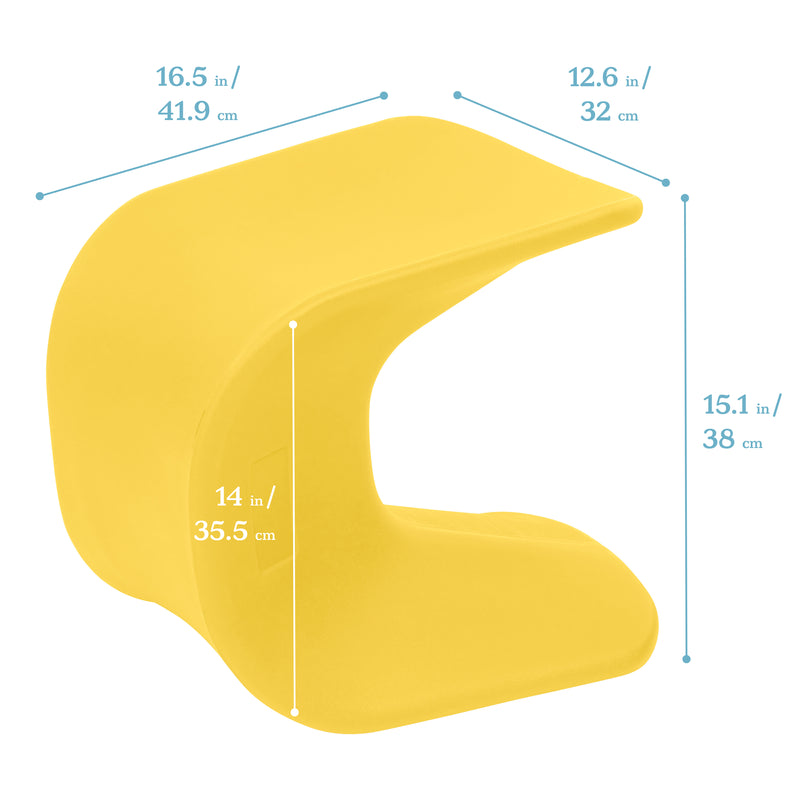 Wave Seat, 14in - 15.1in Seat Height, 2-Pack