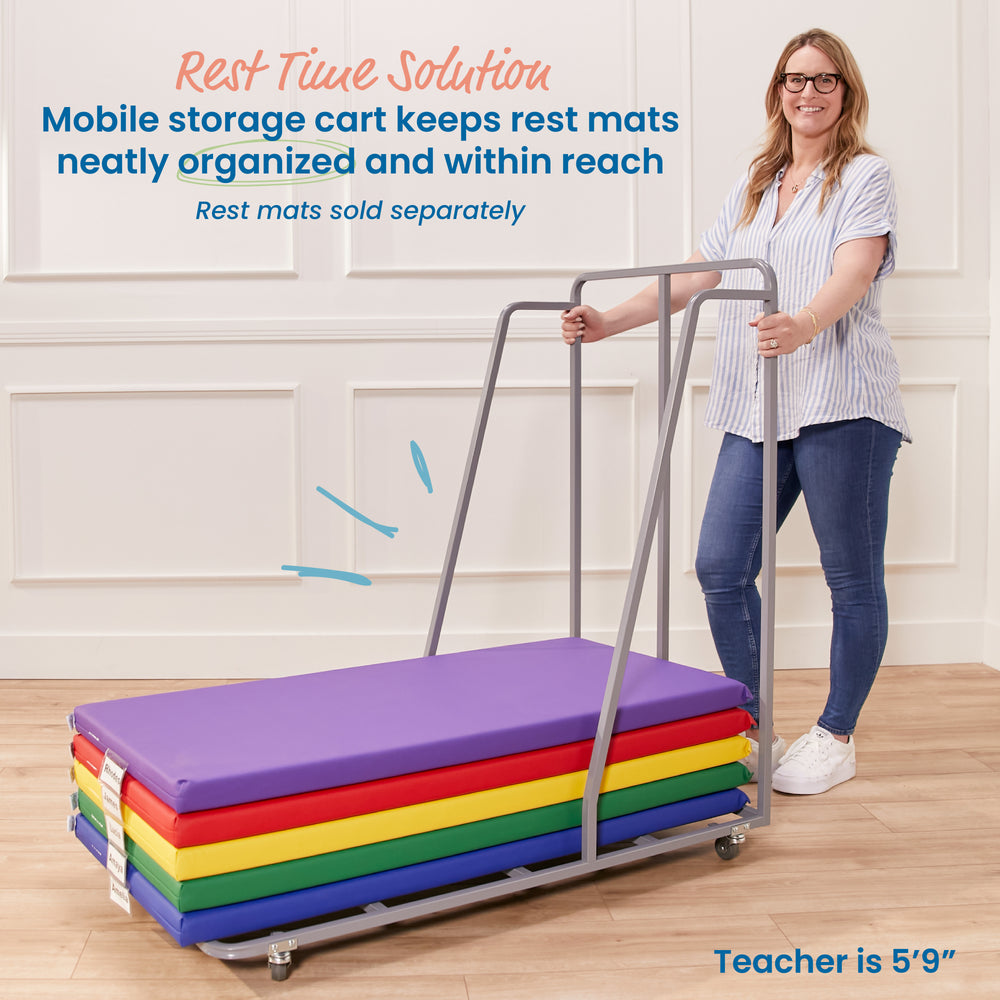 Rest Mat Storage Trolley with Locking Wheels