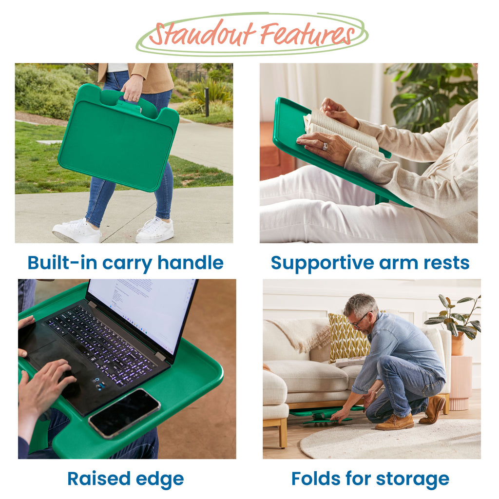 The Surf Folding Portable Lap Desk, Large, Flexible Seating