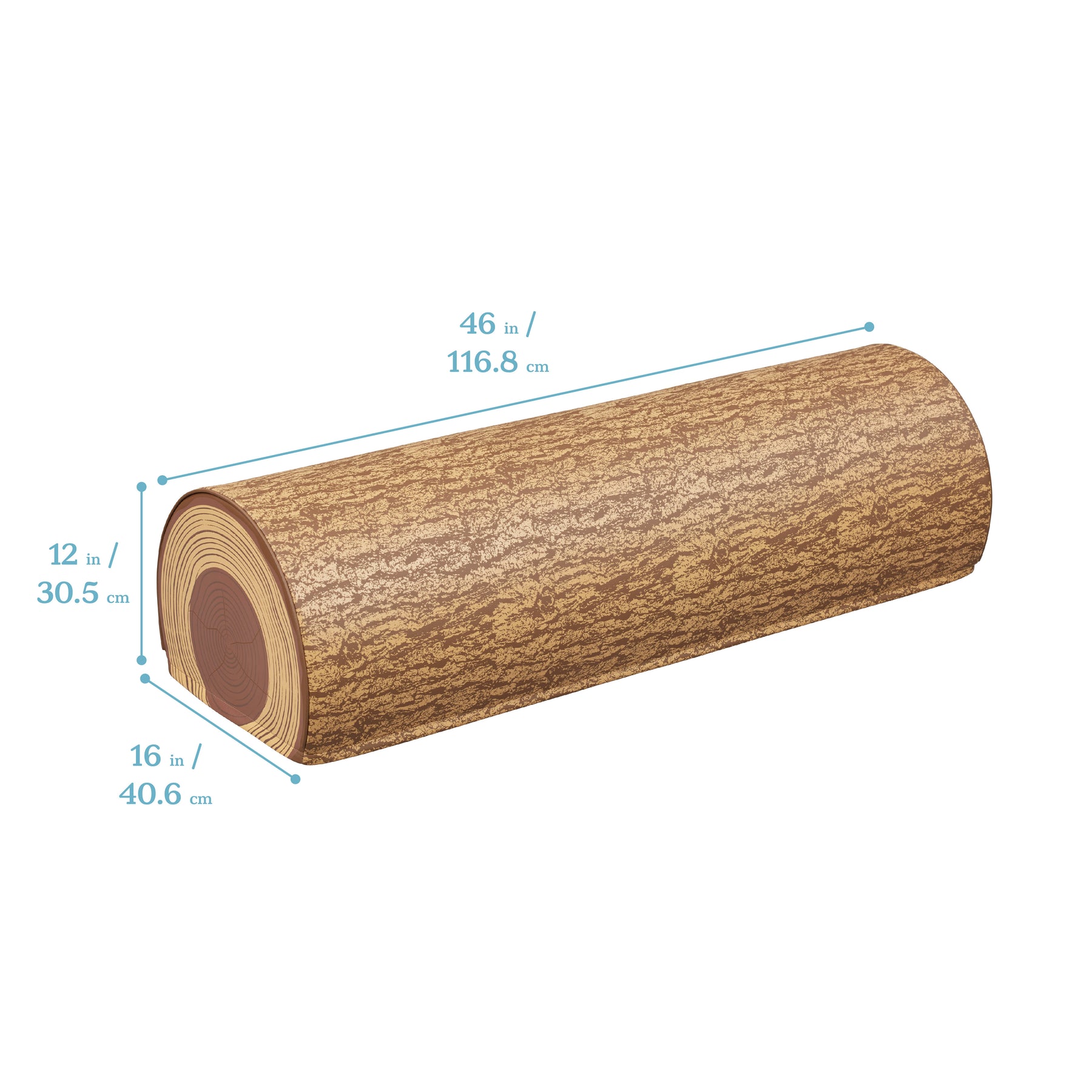 Tree Log Nature-Inspired Seating Bench, 12in