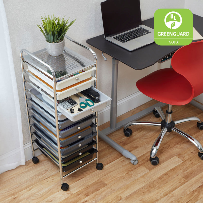 10-Drawer Mobile Organizer, Storage Cart