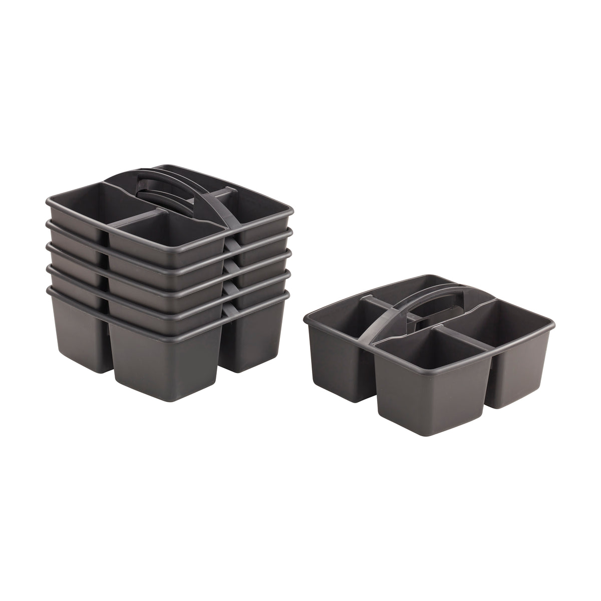 4 Compartment Medium Caddy Storage Organizer 6 Pack
