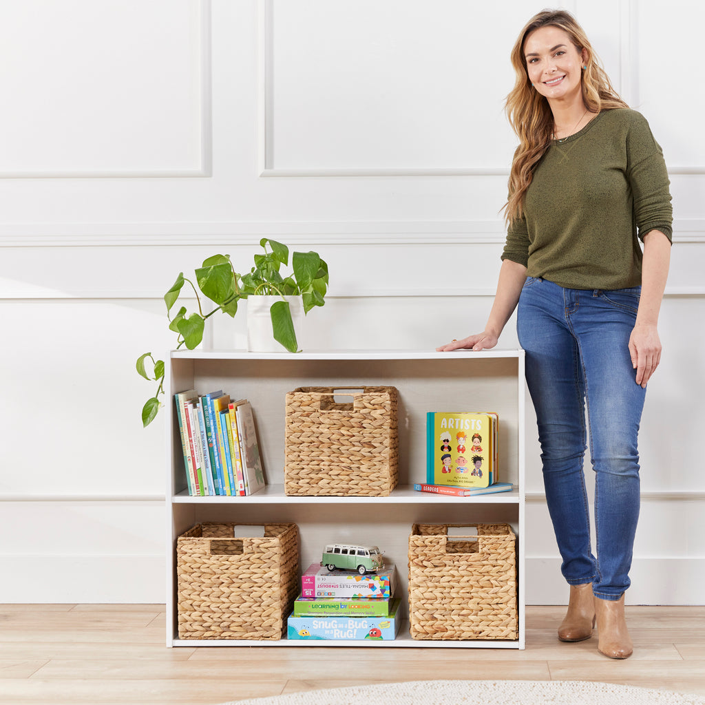 Streamline 2-Shelf Storage Cabinet with Back, 30in High