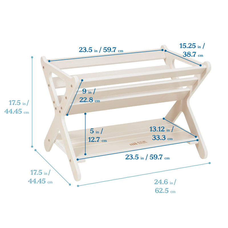 Book Caddy with Shelf, Bookshelf with Storage