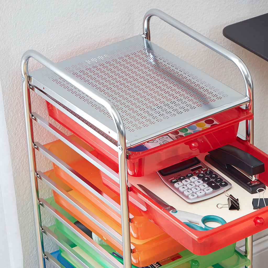10-Drawer Mobile Organizer, Storage Cart