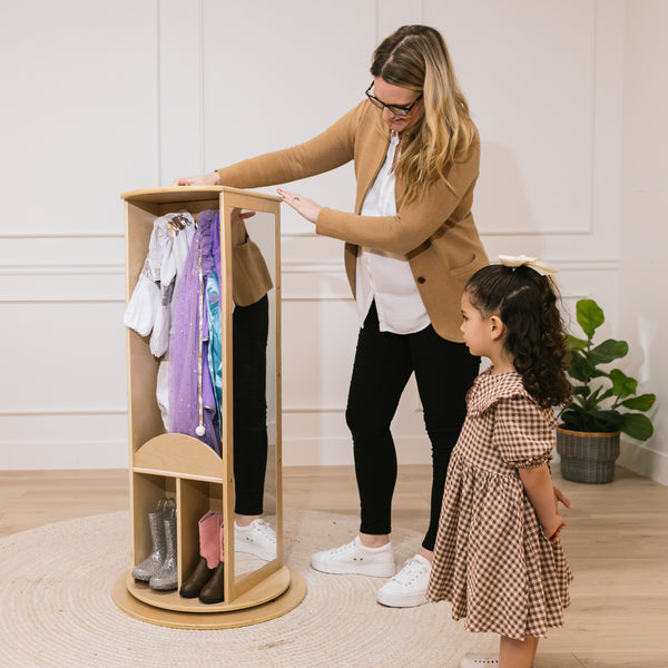 Rotating Dress-Up Carousel Costume Organizer
