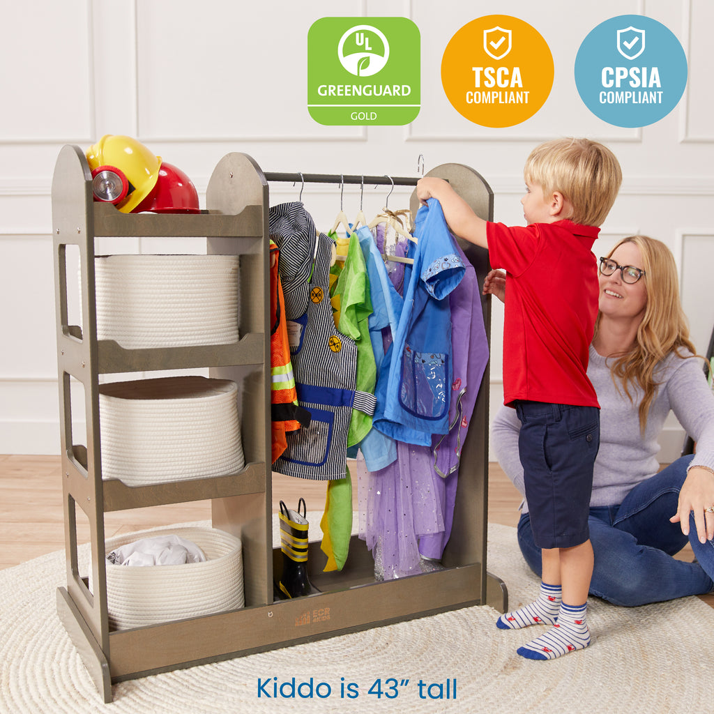 Dress Up Center with Mirror, Costume Organizer