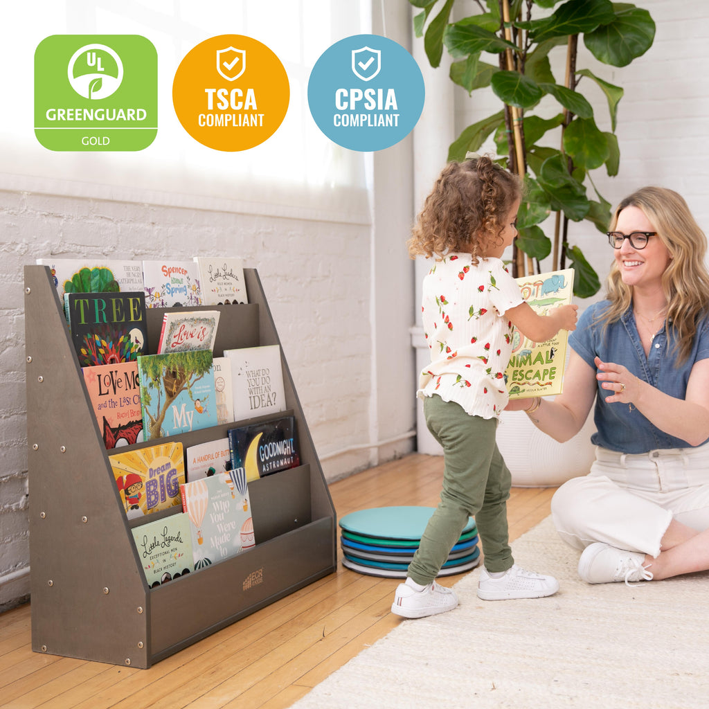Streamline Single-Sided Book Display with Storage