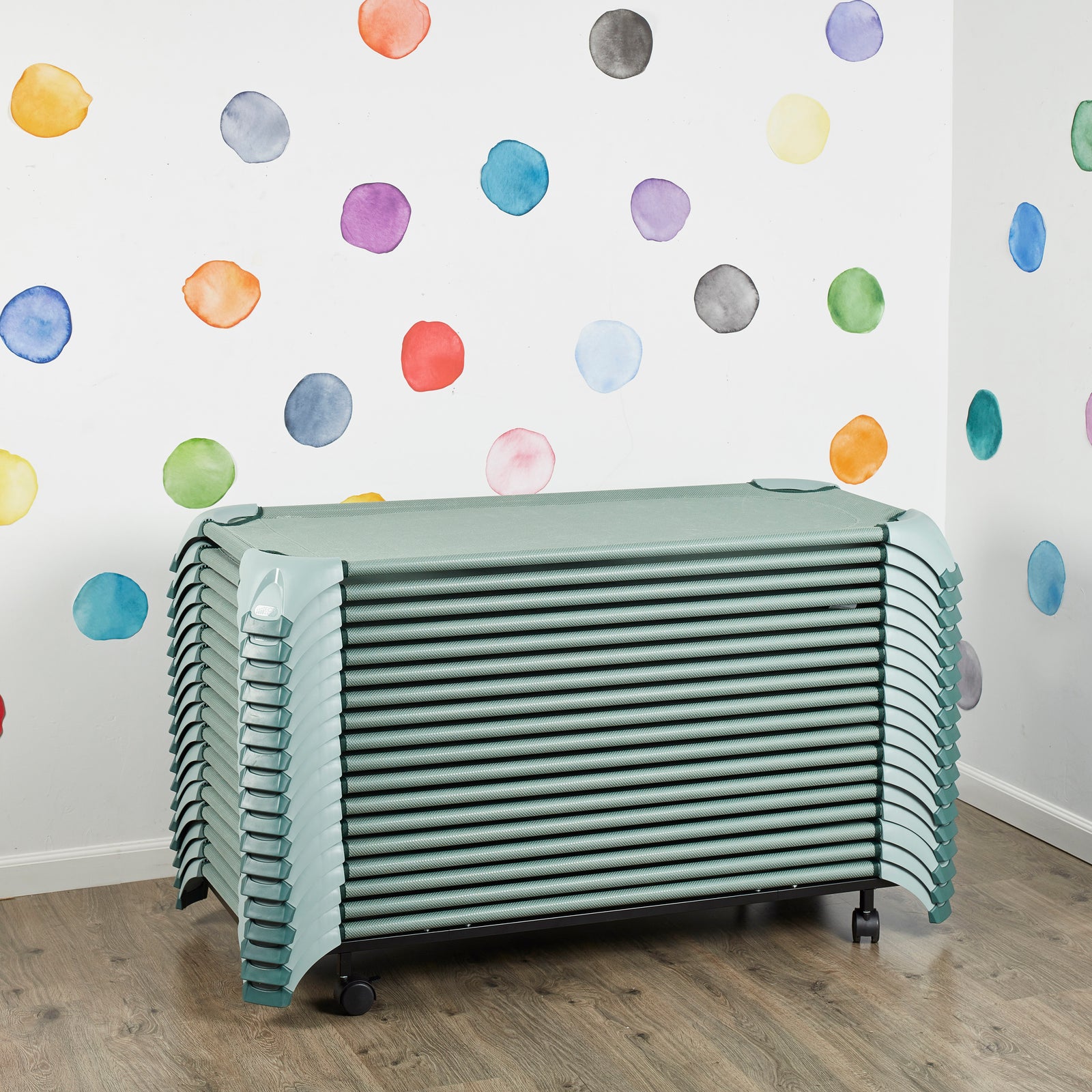 Stackable Cozy Cot with Blanket and Pillow Storage, Ready to Assemble,