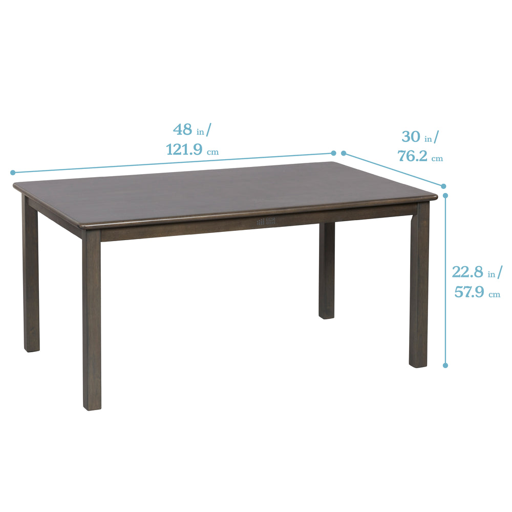 30in x 48in Rectangular Hardwood Table with 22in Legs, Kids Furniture