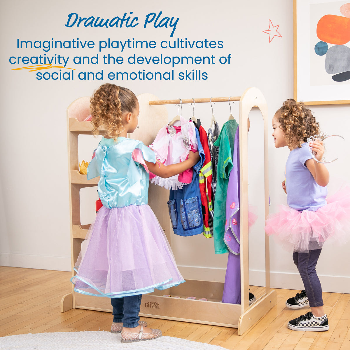Dress Up Center with Mirror, Costume Organizer