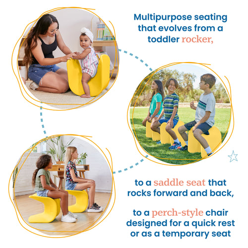 Wave Seat, 14in - 15.1in Seat Height, 2-Pack